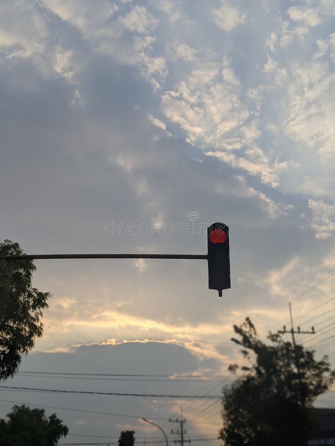 Stop at the Red Light at the Intersection, when the Sun is Starting To ...