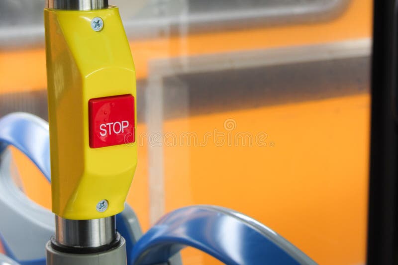Stop on Request Button on Bus Stock Photo - Image of tram, metro: 64757044