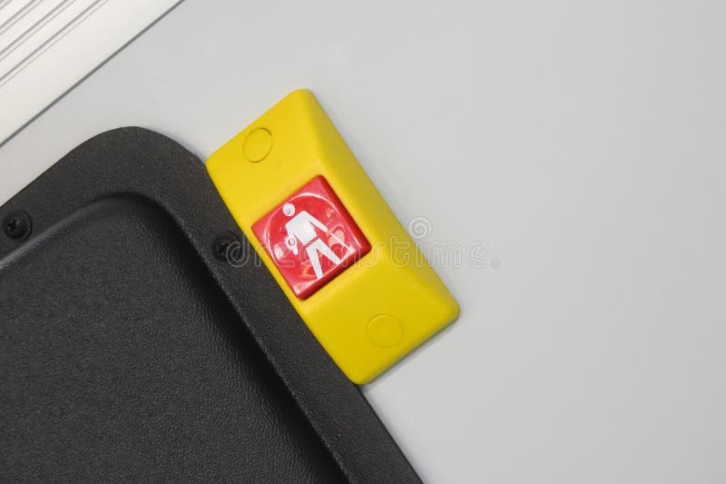 Stop on Request Button on Bus Stock Image - Image of space, urban: 64757049