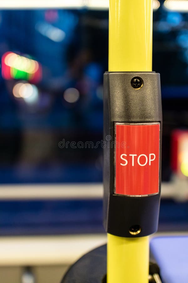 Stop Request Button for Bus Stock Image - Image of discontinuation ...