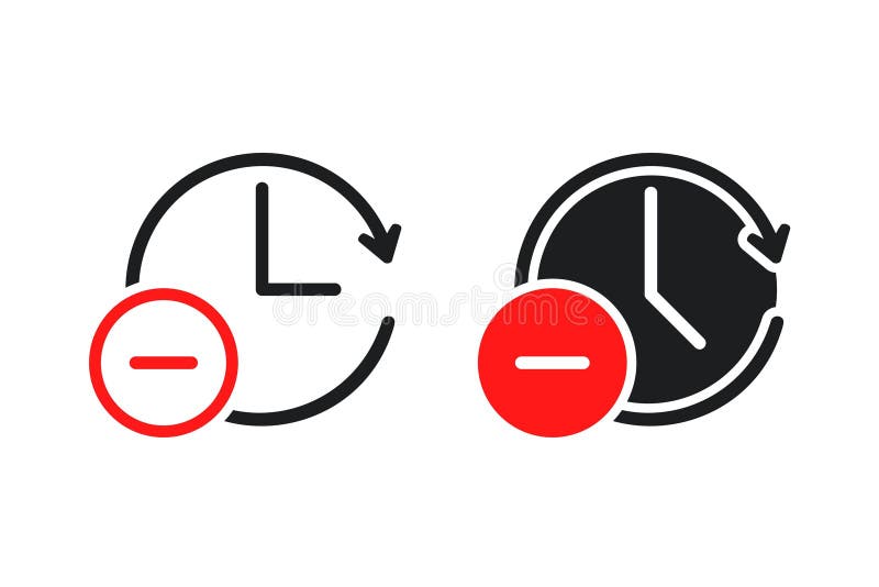 Stop Reset Time Symbol. Illustration Vector Stock Vector - Illustration ...
