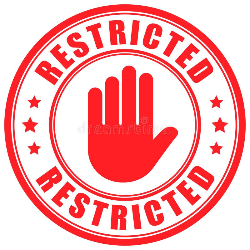 Stop restricted sign stock vector. Illustration of graphics - 244510099