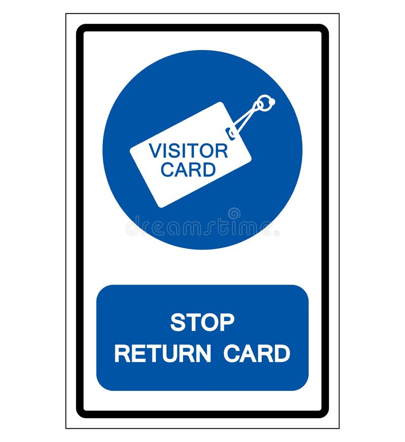 Stop Return Card Symbol Sign, Vector Illustration, Isolate on White ...