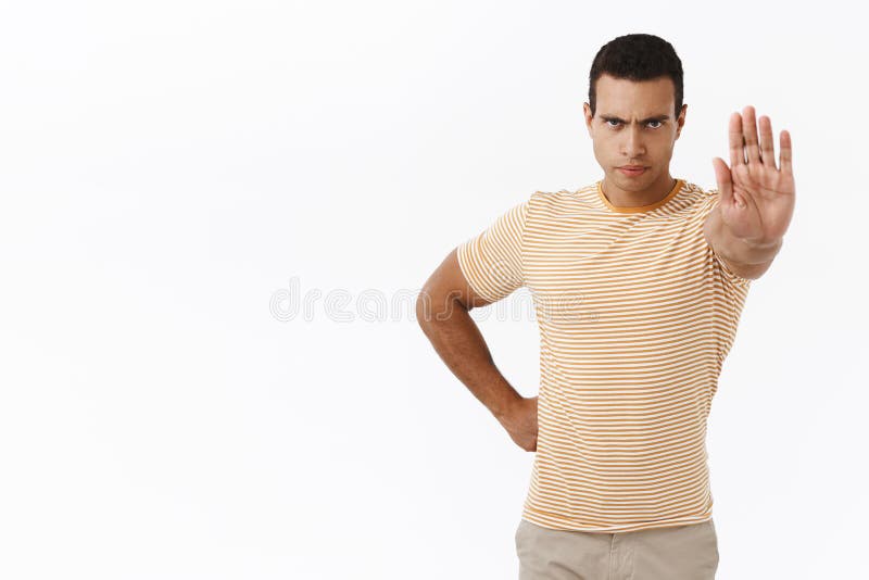 Stop Right There. Confident and Strong, Serious-looking Male Security ...