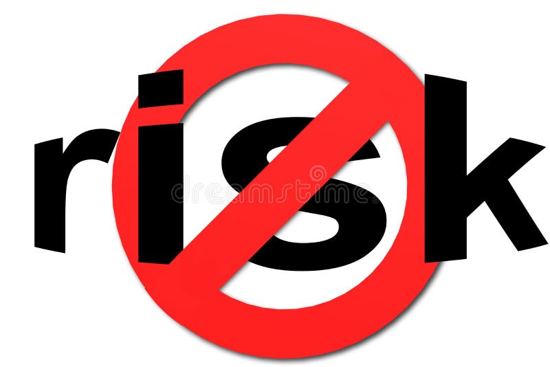 Stop Risk sign in red stock illustration. Illustration of assessment ...