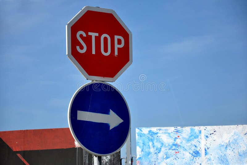 Stop road sign stock photo. Image of lines, signpost - 49635956
