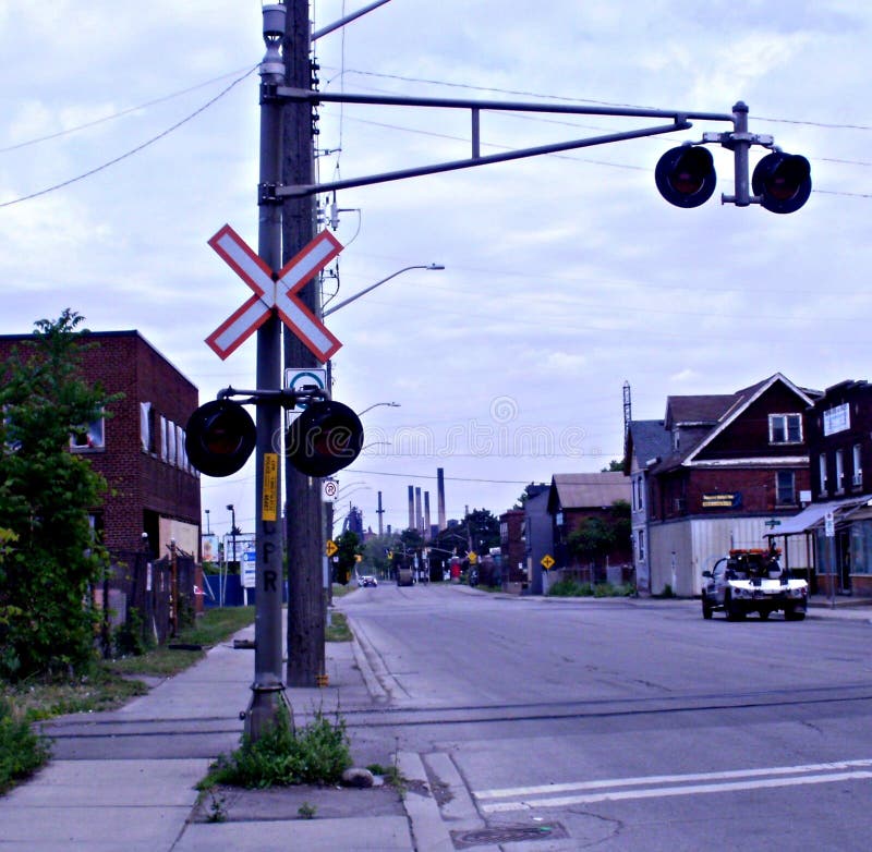 Stop Road Train Tracks Rail Stock Photo - Image of tracks, road: 175883862