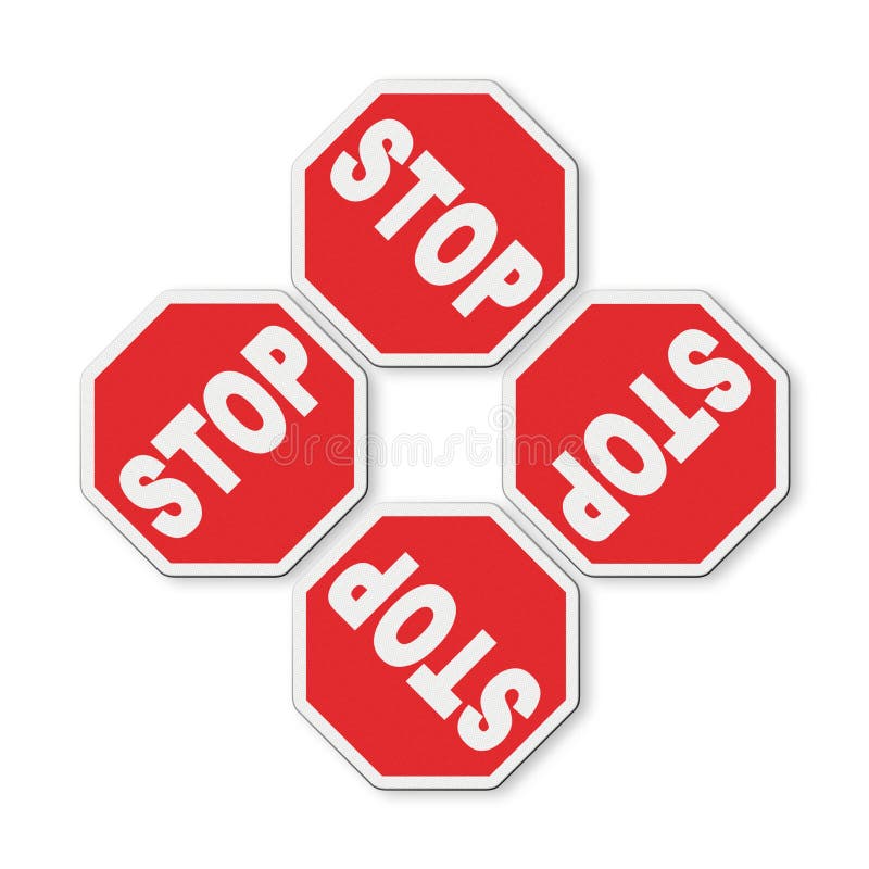 Stop Roadsign Concept on White Background for Easy Selection Stock ...