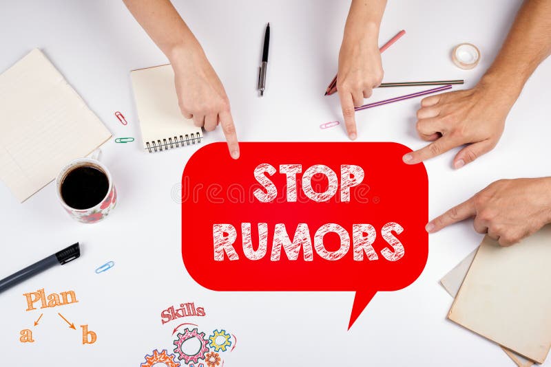 Stop Rumors. the Meeting at the White Office Table Stock Photo - Image ...