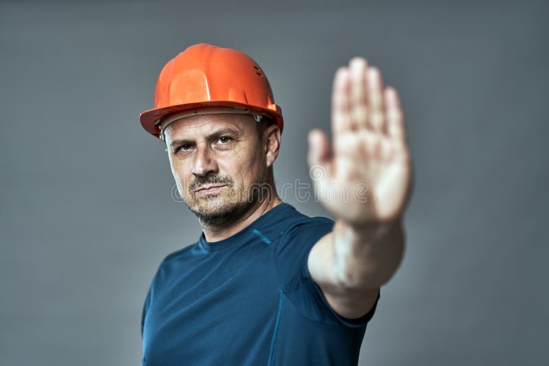 Stop, safety first stock photo. Image of hard, construction - 200867414