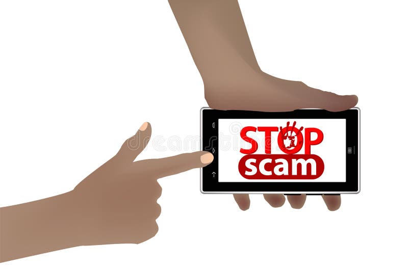Stop scam. fraud and fraud stock vector. Illustration of caucasian ...