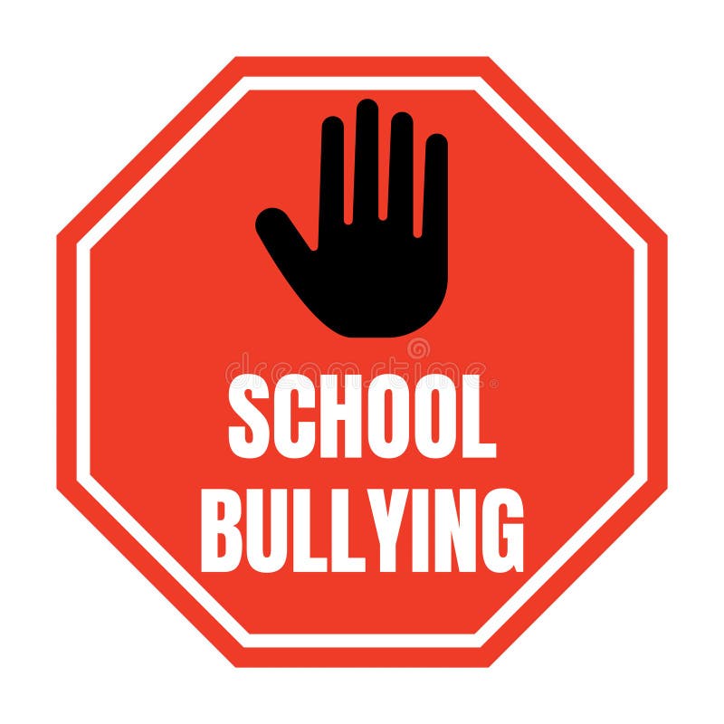 Stop School Bullying Symbol Icon Stock Illustration - Illustration of ...