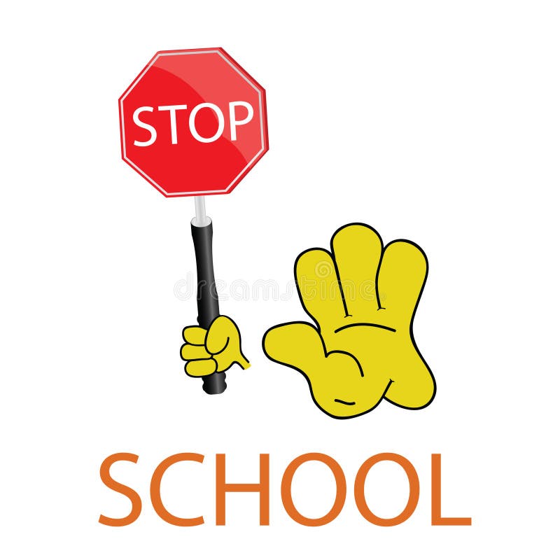 Stop school icon vector stock vector. Illustration of icon - 47086689