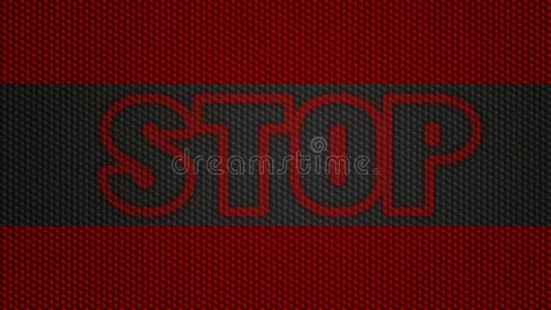 STOP on the Screen, Looping Background for Forbidden Stock Video ...
