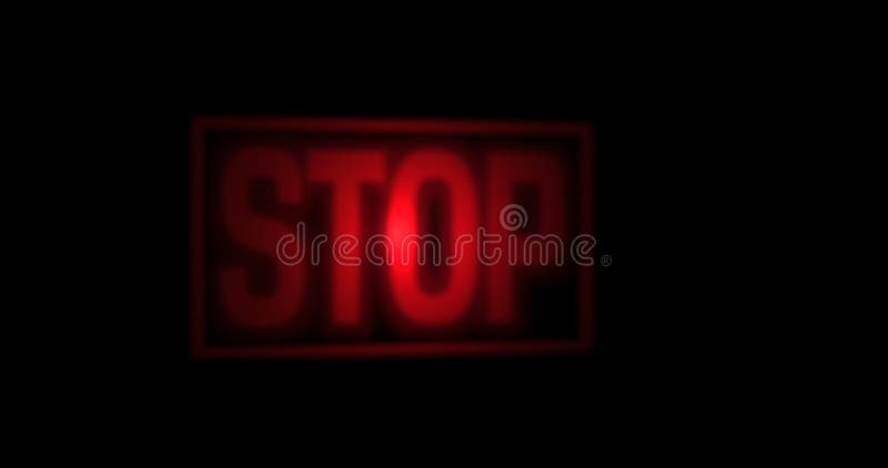 STOP on the Screen, Looping Background for Forbidden Stock Video ...