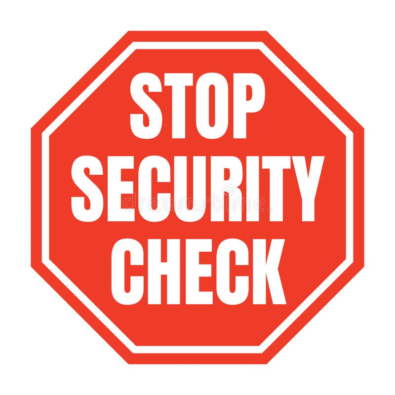 Stop Security Check Symbol Icon Stock Illustration - Illustration of ...