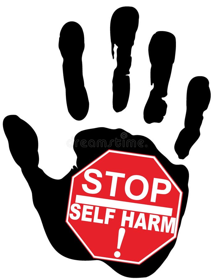 Stop Self Harm Illustration Stock Illustration - Illustration of font ... Stop Self Harm Illustration Stock Illustration - Illustration of font ...