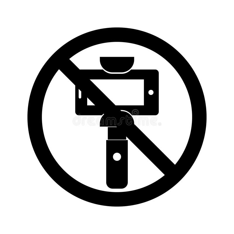 No selfie allowed sign. stock vector. Illustration of black - 85346145