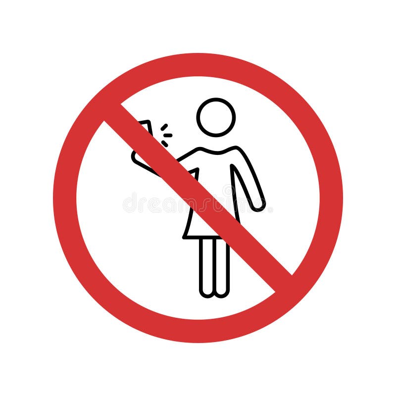 No selfie allowed sign. stock vector. Illustration of black - 85346145