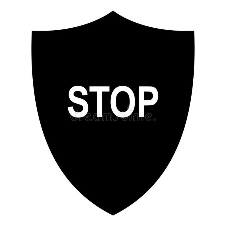 Stop and shield stock vector. Illustration of safety - 236873881