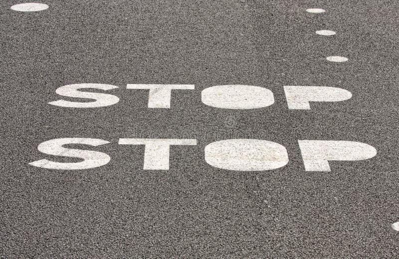 Stop sign stock image. Image of pavement, grainy, lane - 10600581
