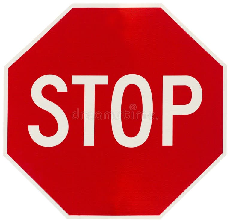 Stop sign stock photo. Image of single, octogon, information - 10630544