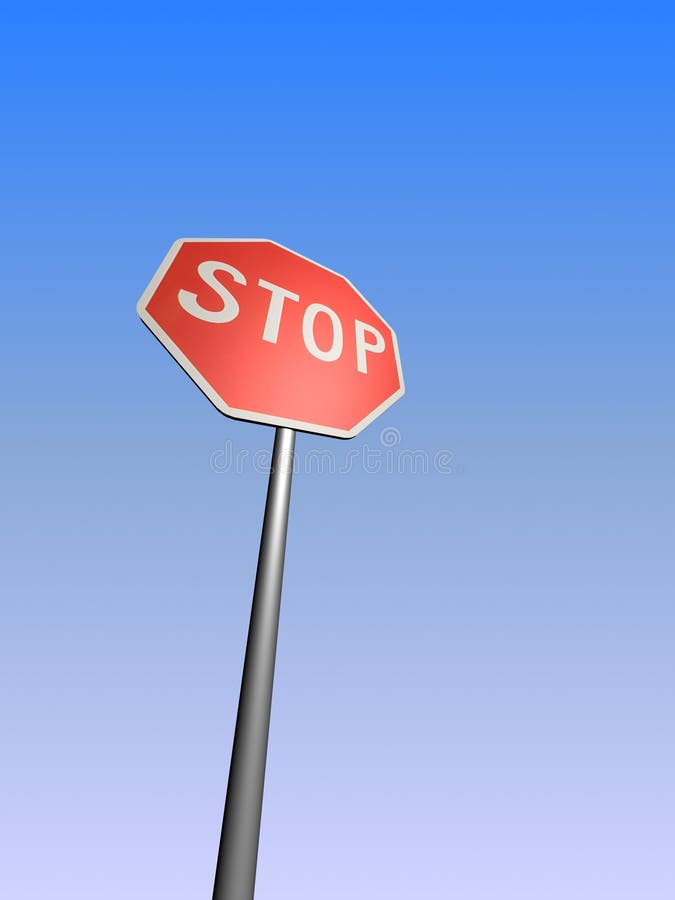 Stop Sign stock illustration. Illustration of roads, text - 55899