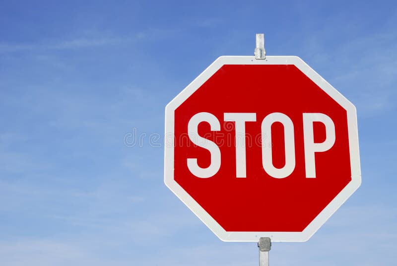 Stop sign stock photo. Image of white, sign, hexagonal - 3040192
