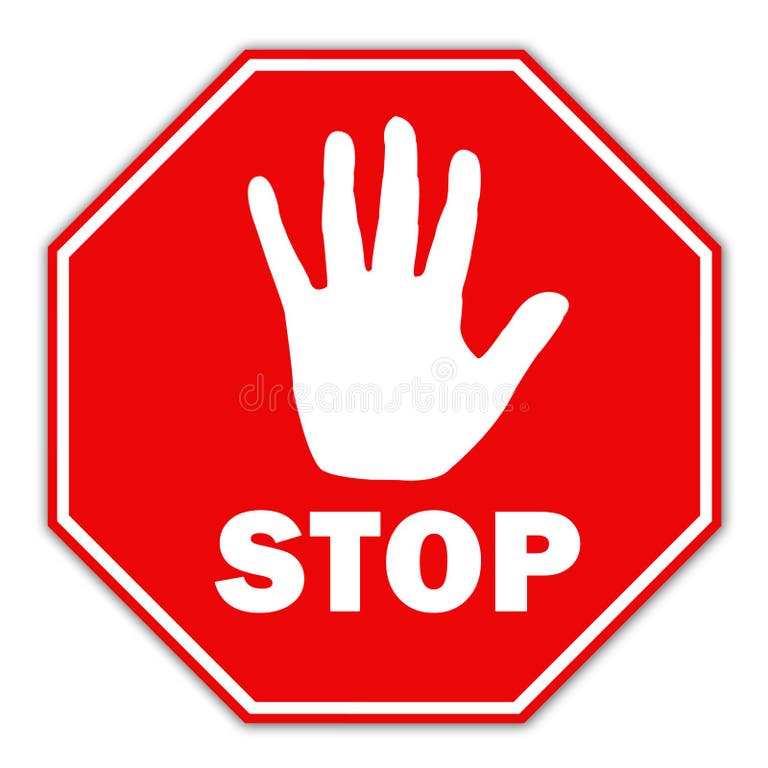 Stop sign stock illustration. Illustration of denied - 13315370