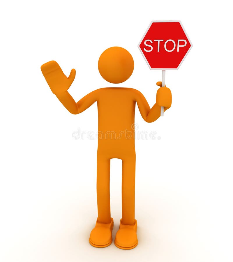 Man Stop Sign Stock Illustrations – 21,775 Man Stop Sign Stock ...