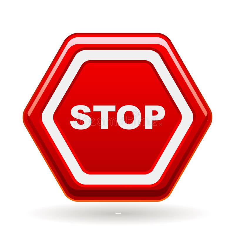 Smiley with stop sign stock vector. Illustration of button - 30793391