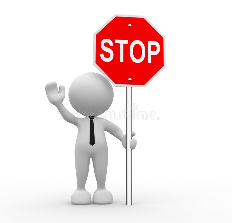 Man Stop Sign Stock Illustrations – 21,791 Man Stop Sign Stock ...