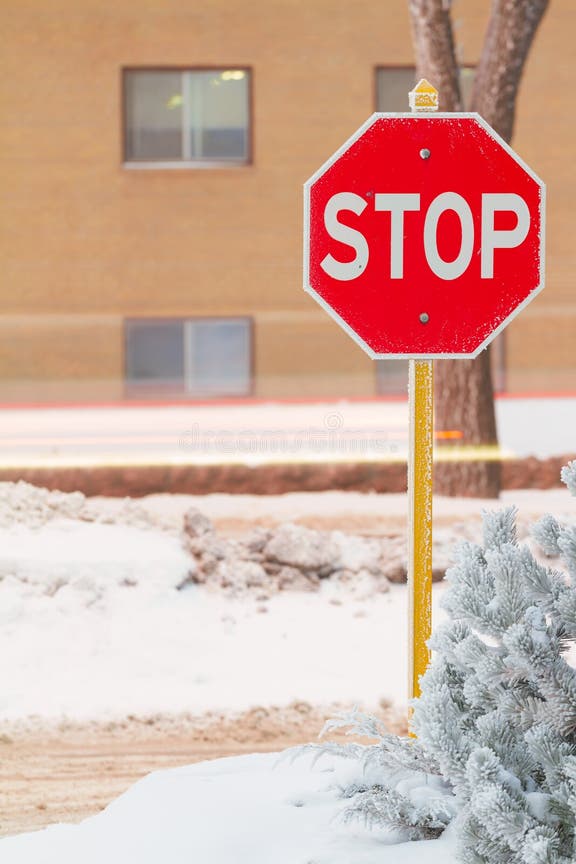 Stop sign stock image. Image of sign, multiple, snow - 28487655