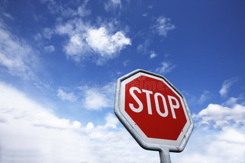 Stop Sign stock photo. Image of sign, clouds, outdoors - 28709444