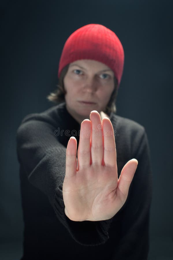 Stop sign stock image. Image of deny, adult, prohibit - 28921733