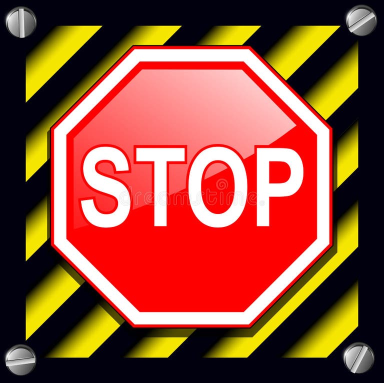 Stop Sign Over Red Background Stock Illustrations – 1,155 Stop Sign ...