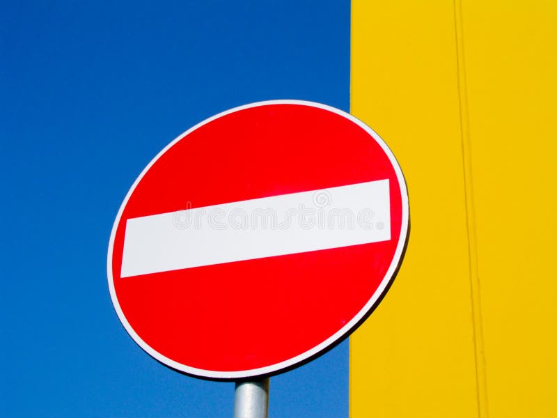 Circular Bus Stop Sign Template with Orange Background on a Metal Pole ...