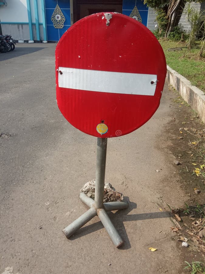 Stop Sign All Vehicles are Prohibited from Entering Stock Photo - Image ...
