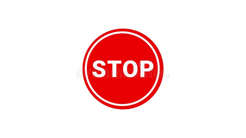 Stop Sign Animation Road Traffic Sign Stop Icon Symbol Looping 4k Stock ...