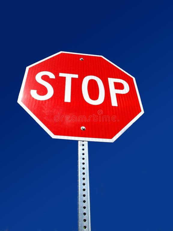 Stop Sign and Blue Sky stock image. Image of single, color - 17661515