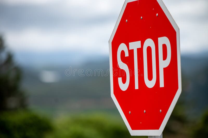 Close up shot of stop sign stock photo. Image of information - 300859762
