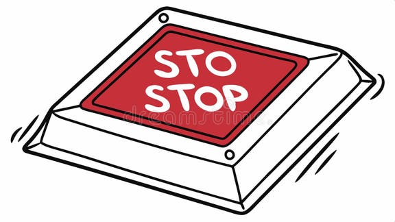 STOP Sign Button Vector, Halt Command Symbol, Control and Interface ...
