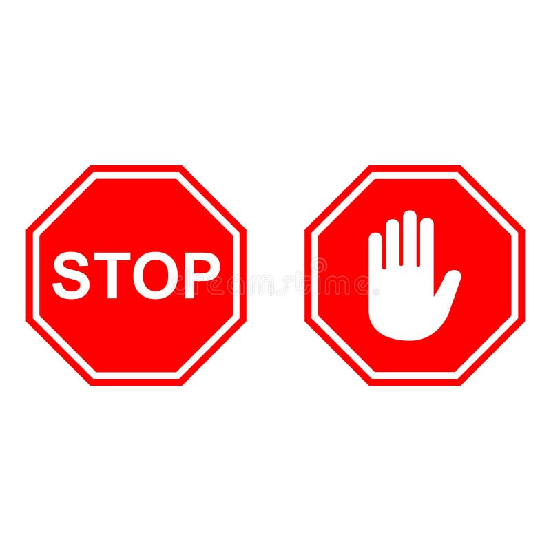 Stop Sign Icon Vector Design Symbol Stock Vector - Illustration of ...