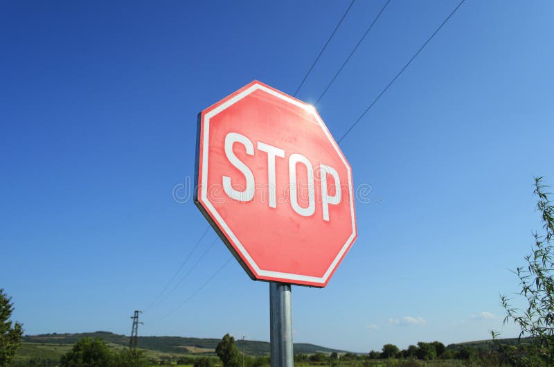 Stop Sign stock image. Image of concept, stop, skies - 43102977