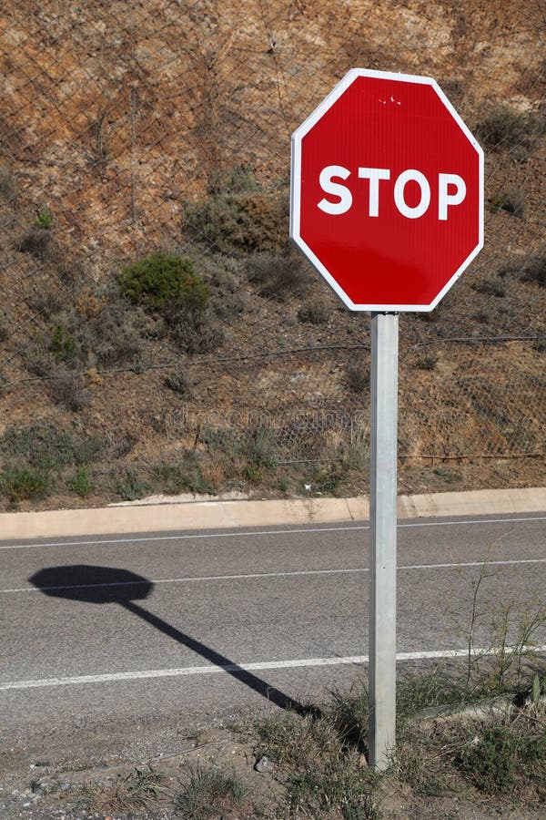 Stop sign in Europe stock image. Image of transportation - 242637499