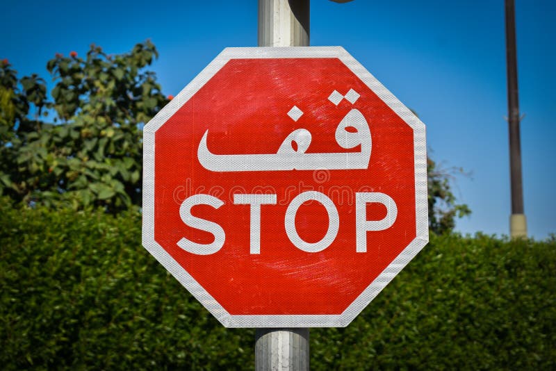 Stop Sign with Greenery Behind Stock Photo - Image of stop, outdoor ...