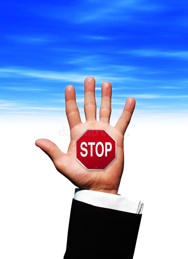 Stop Hand Sign Animated