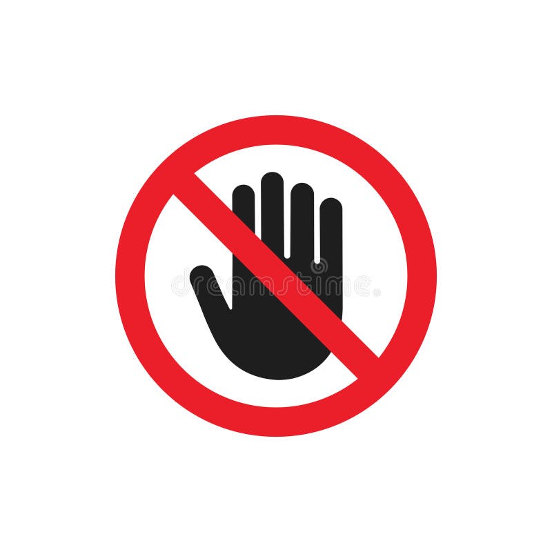 Stop Sign Hand Icon. Stop Icon Stock Vector - Illustration of white ...
