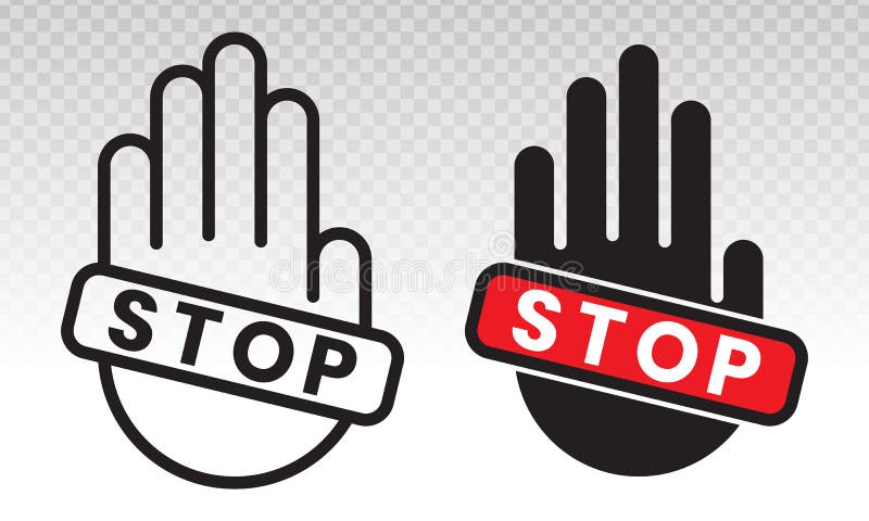 Hand Stop Transparent Stock Illustrations – 1,082 Hand Stop Transparent ...