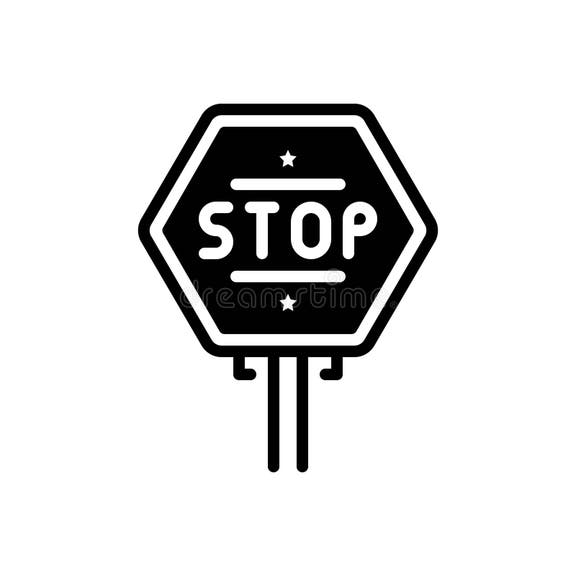 Black Stop Sign Shape Stock Illustrations – 12,018 Black Stop Sign ...